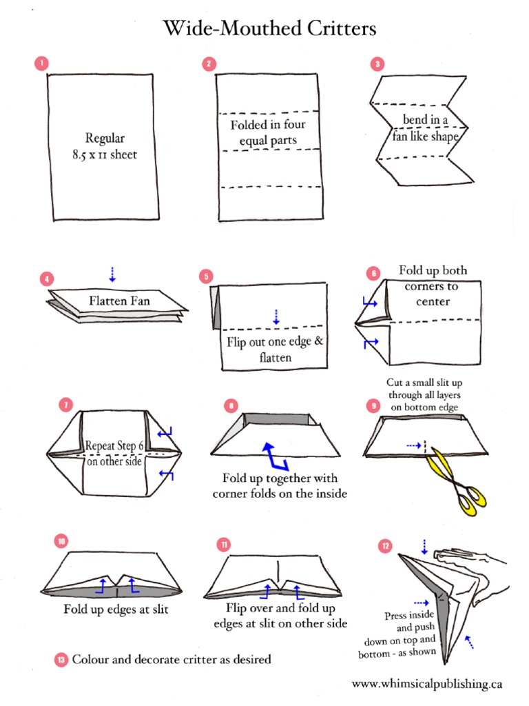 Big Mouth Critter Craft Instructions | PDF