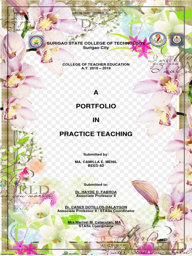 Sample Portfolio | PDF | Teachers | Philosophy Of Education