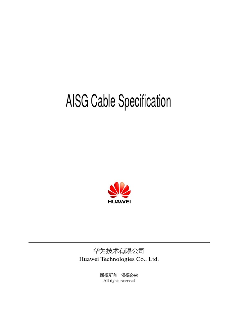 AISG Cable Specification | PDF | Insulator (Electricity) | Electrical ...