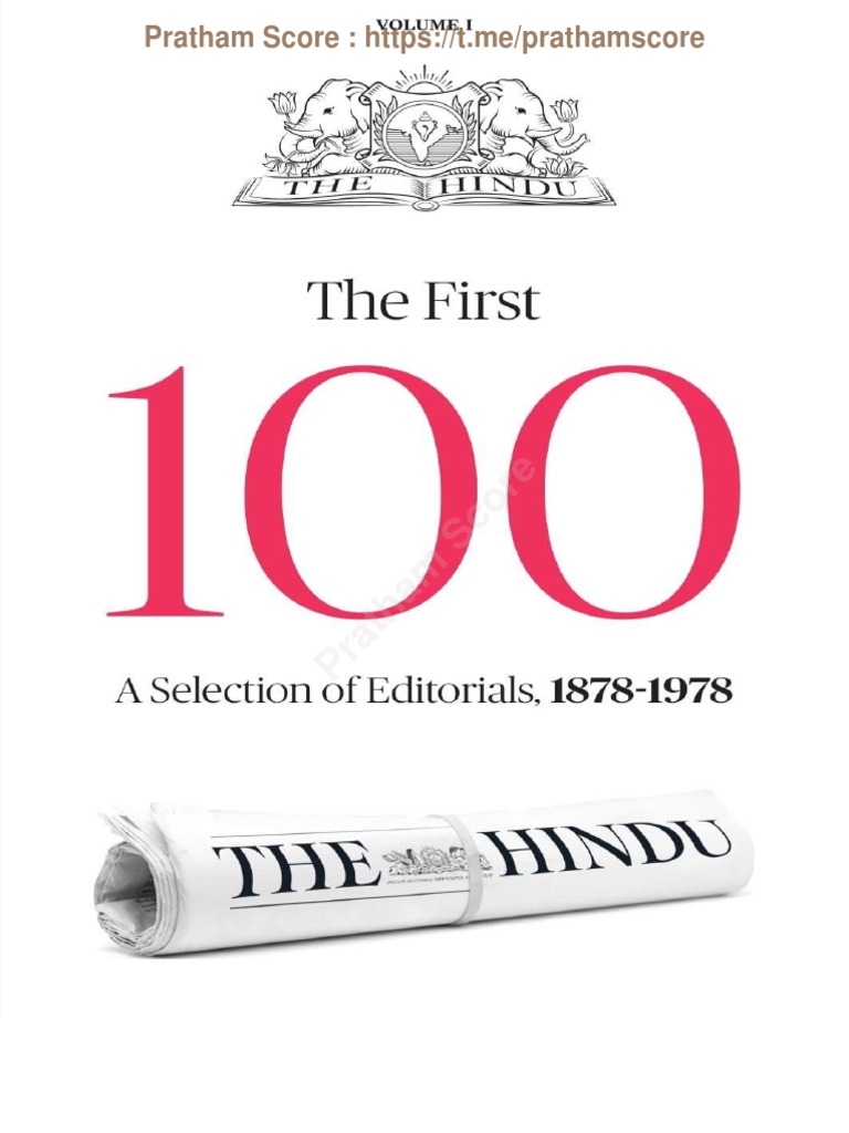 The Hindu Editorial Book Vol 1-2 | PDF
