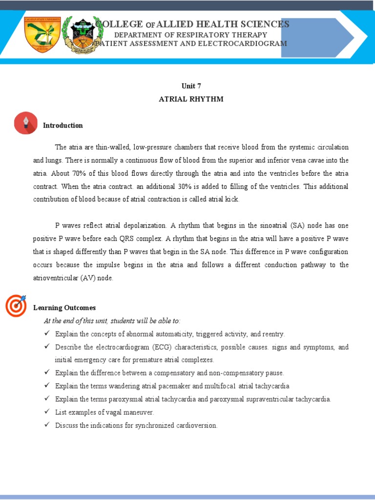 Atrial Rhythm | PDF | Atrium (Heart) | Electrocardiography