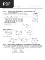 Circles: Grade 10 | PDF | Circle | Area