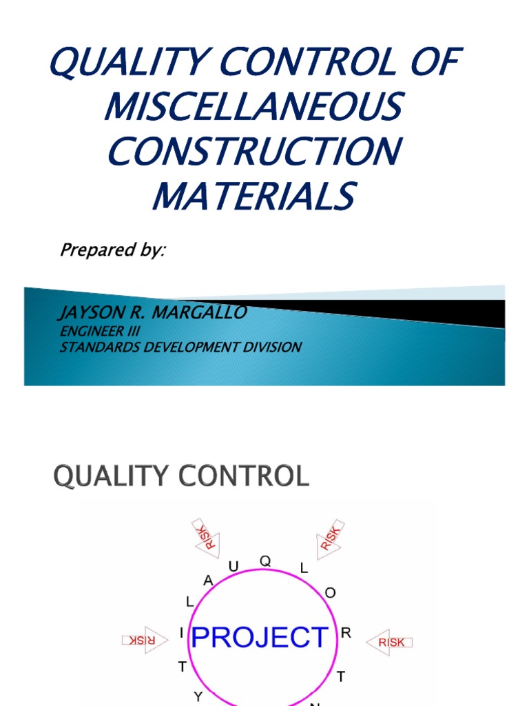 Quality Control of Construction Materials | PDF | Strength Of Materials ...