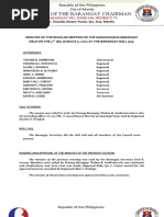 Minutes of Lupon Tagapamayapa | PDF