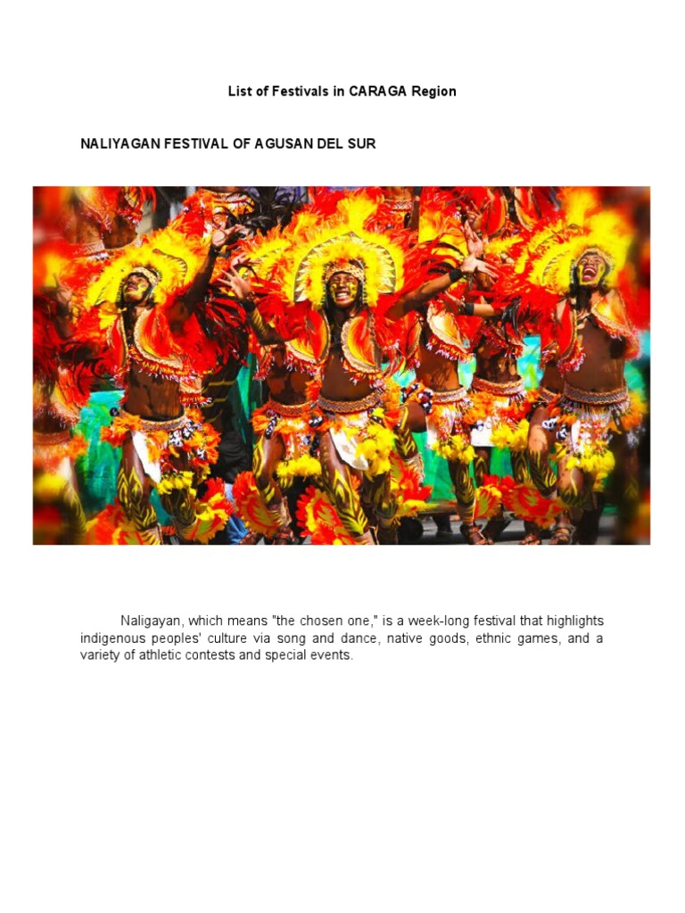 List of Festivals in CARAGA Region | PDF
