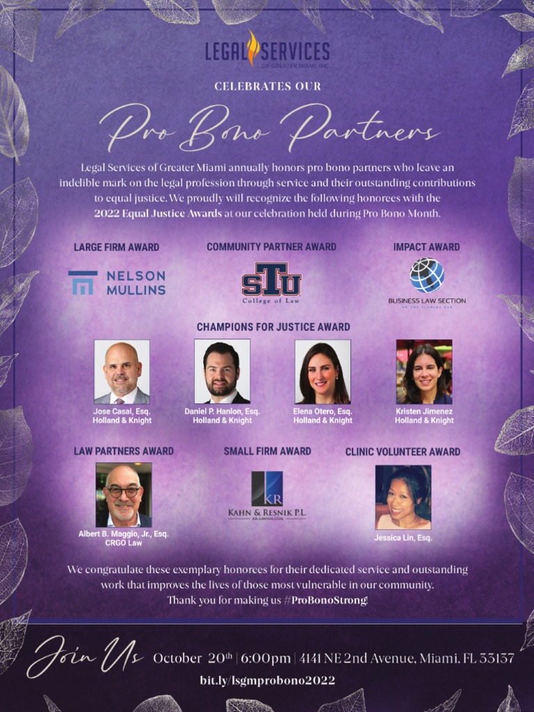 Marcy Resnik's Law Firm 22LSGM199_Pro Bono Flyer-V10 | PDF | Public ...