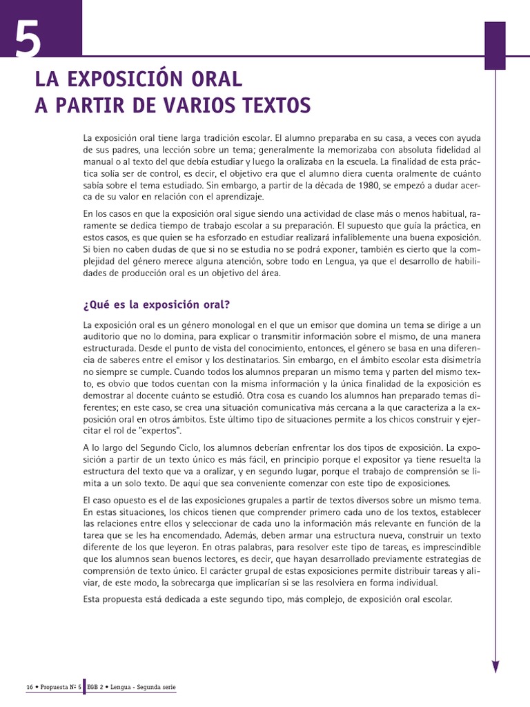 La Exposición Oral A Partir de Varios Textos-Completo | PDF | Maestros | Aprendizaje