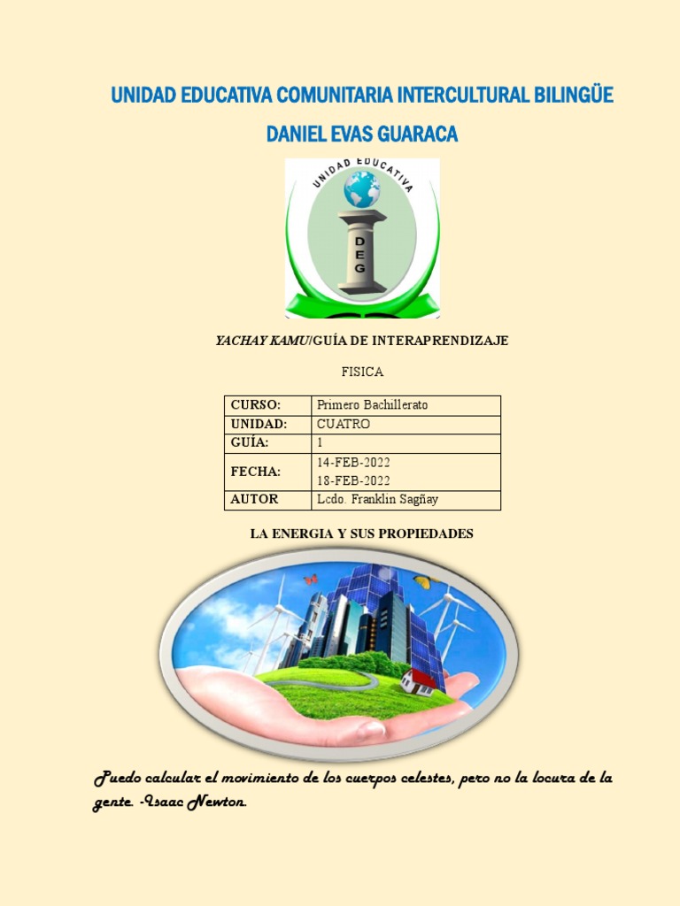 Fisica 1ro Bgu-U4-G1 Iiq | PDF | Ingeniería mecánica | Metrología