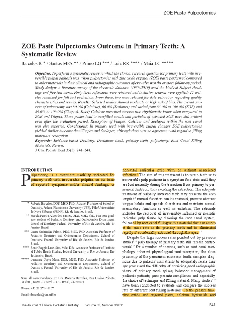 ZOE Paste | PDF | Randomized Controlled Trial | Pub Med