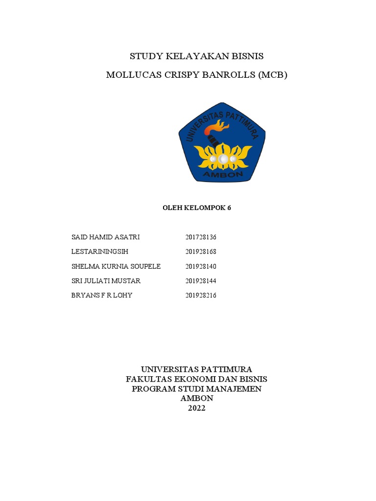 Kelayakan Bisnis Mollucas Crispy Banrolls | PDF