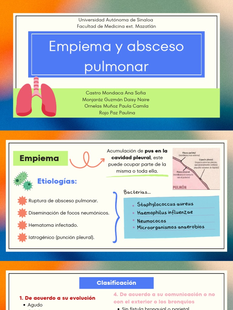 Empiema y Absceso Pulmonar | PDF | Neumonía | Ciencias de la Salud