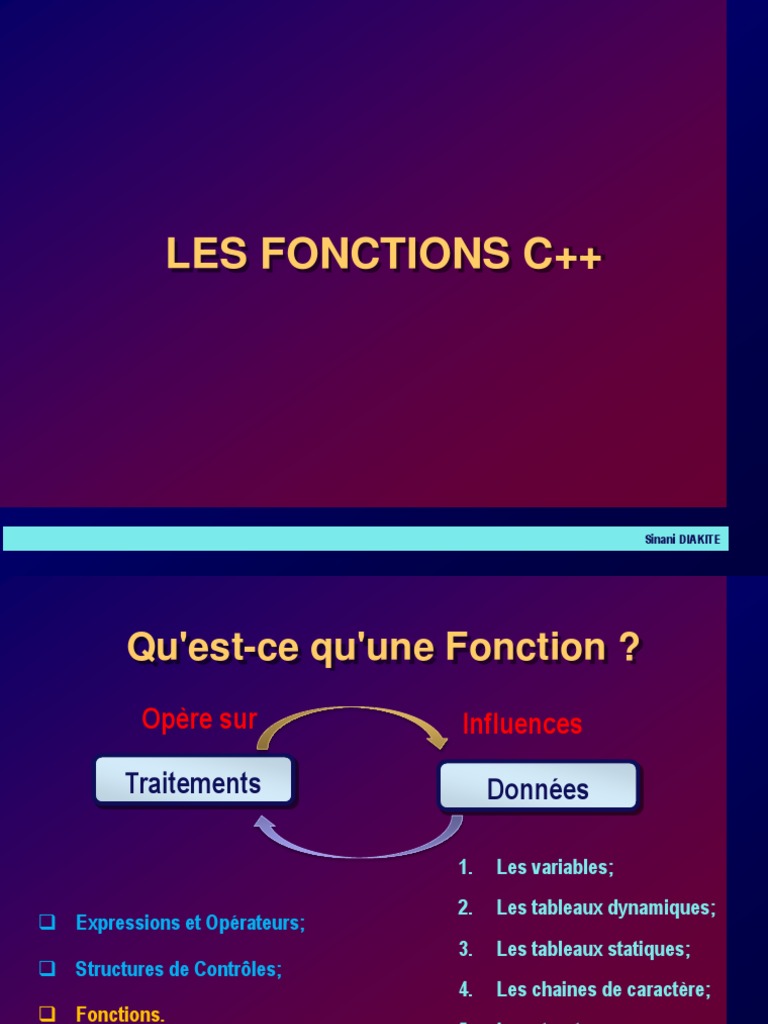 Introduction aux Fonctions en C++ | PDF | C ++ | Paramètre ...