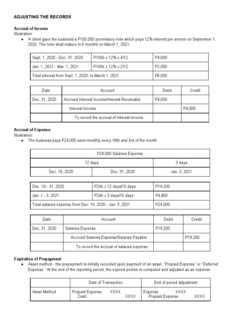 FUN ACC Adjusting The Records | PDF | Depreciation | Debits And Credits