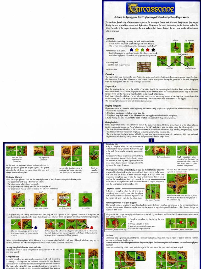 Carcassonne Rules | PDF