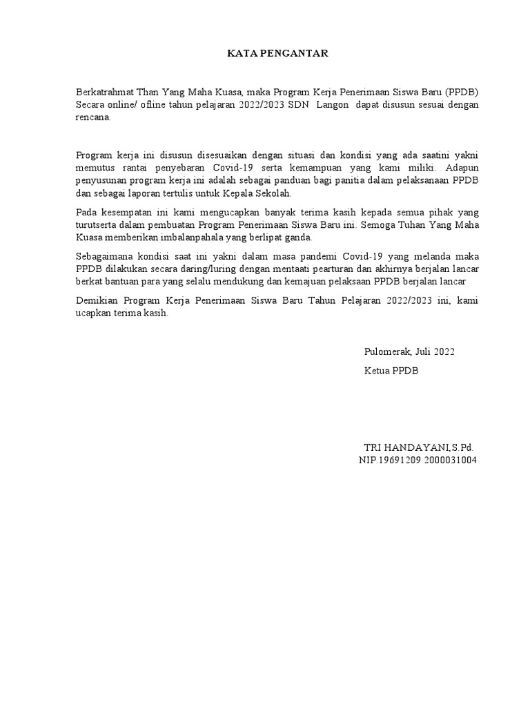Laporan PPDB Tahun Pelajaran 2022-2023 - WWW - Dapodik.co - Id | PDF