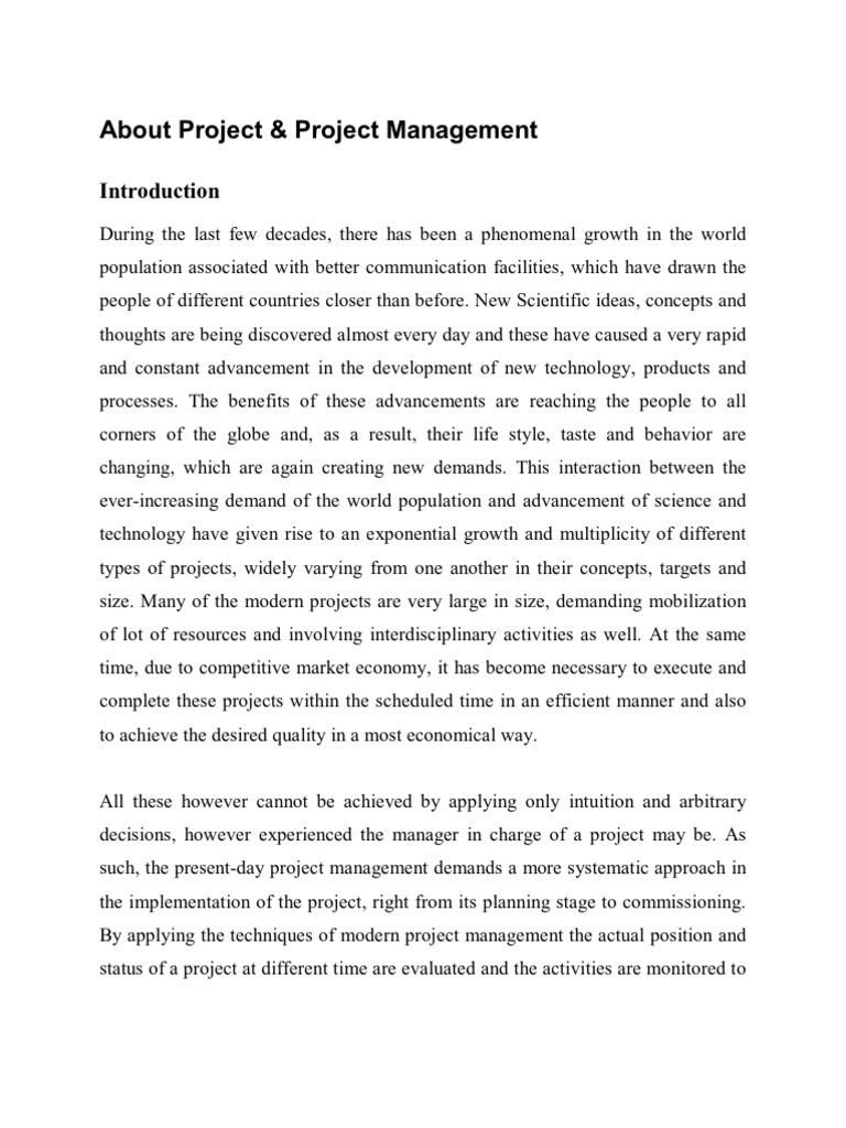 Understanding Projects and Project Management: A Comprehensive Review ...