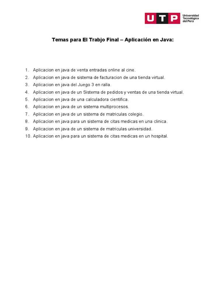 S06.s01 - Estructura Del Trabajo Final en Java 2022 | PDF | Java ...