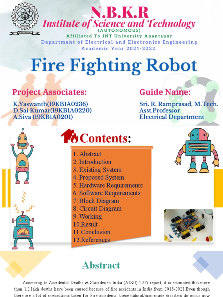 Fire Fighting Robot Project Review | PDF | Fires | Fire Engine