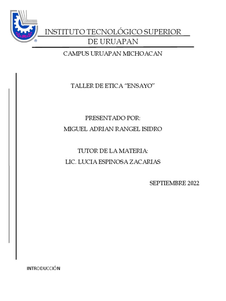Ensayo Unidad 1. Los Videojuegos Son Arte. Miguel Adrian Rangel Isidro ...