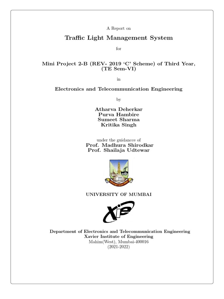 Traffic Light Management System | PDF | Field Programmable Gate Array ...