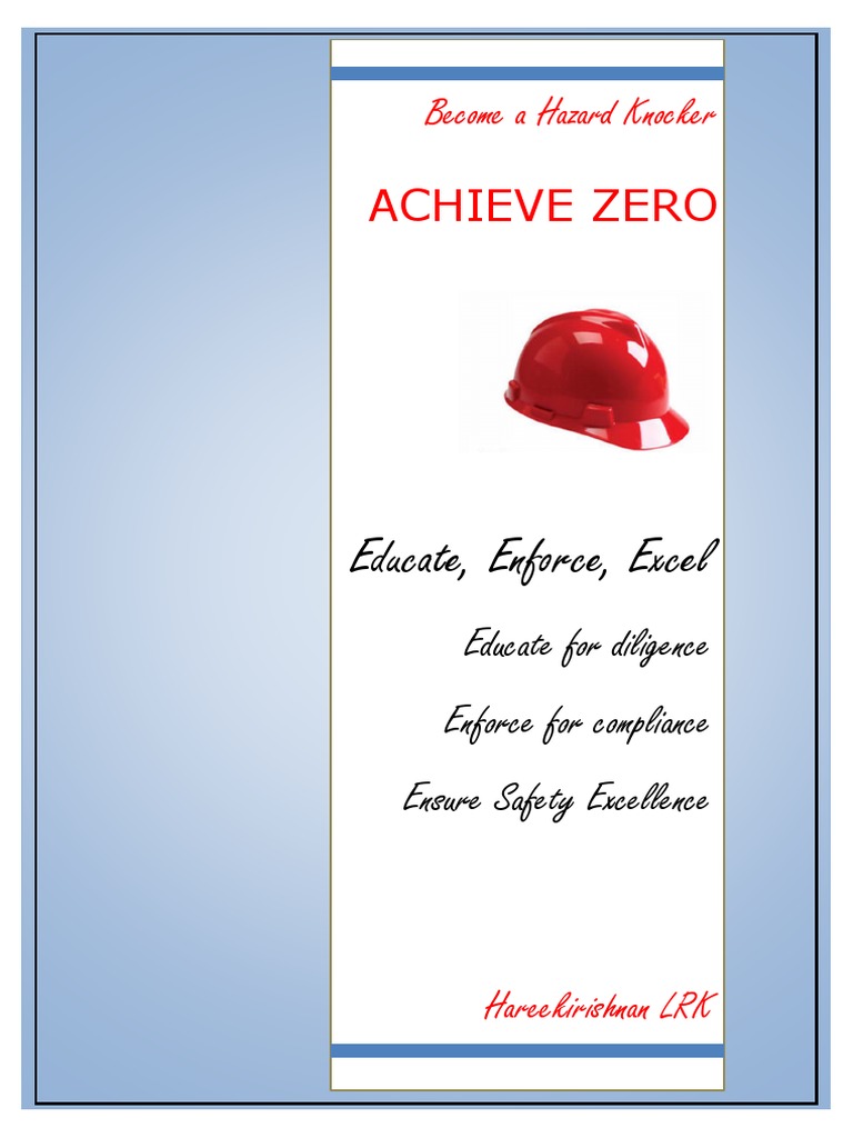 Achieve ZERO Final For Printing | PDF | Safety | Occupational Safety ...