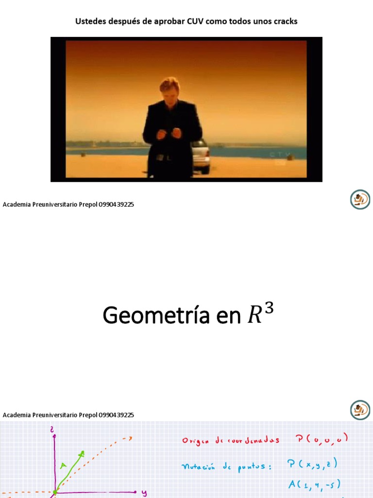 Ecuaciones de rectas en R3 y clases Prepol | PDF | Línea (geometría ...