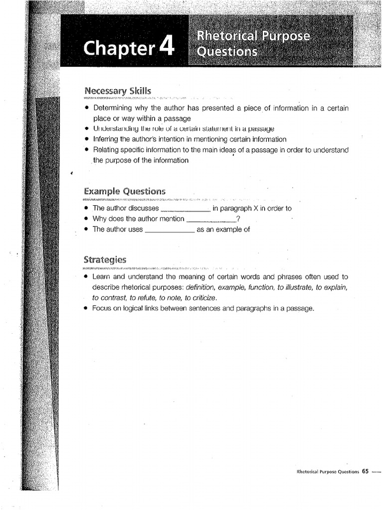 Rhetorical Purpose Reading | PDF