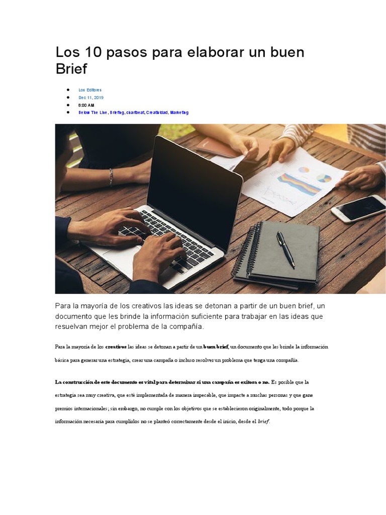 Los 10 Pasos para Elaborar Un Buen Brief | PDF | Marketing | Marca