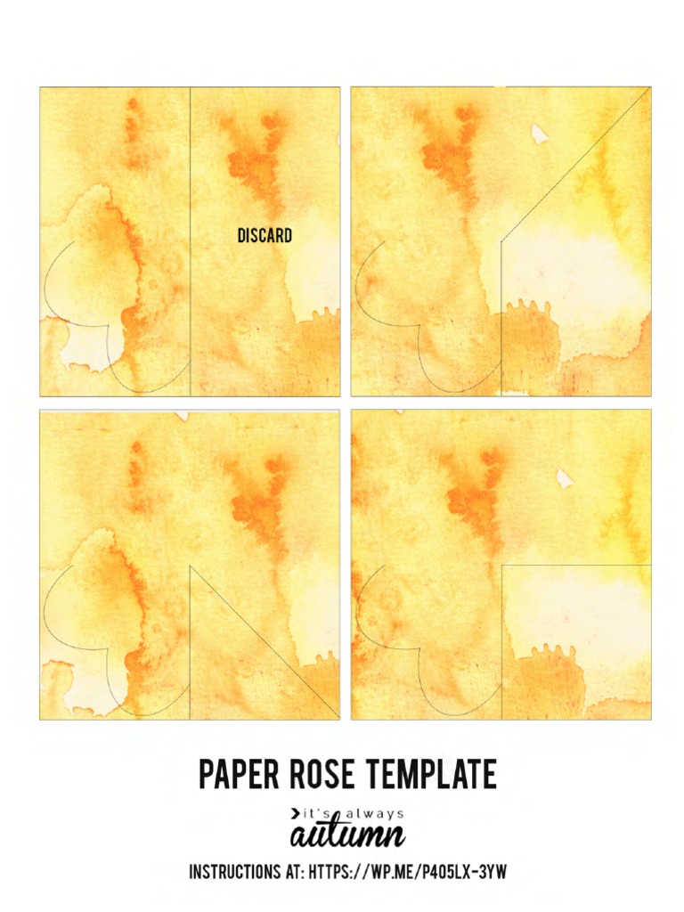Paper Rose Yellow Template | PDF