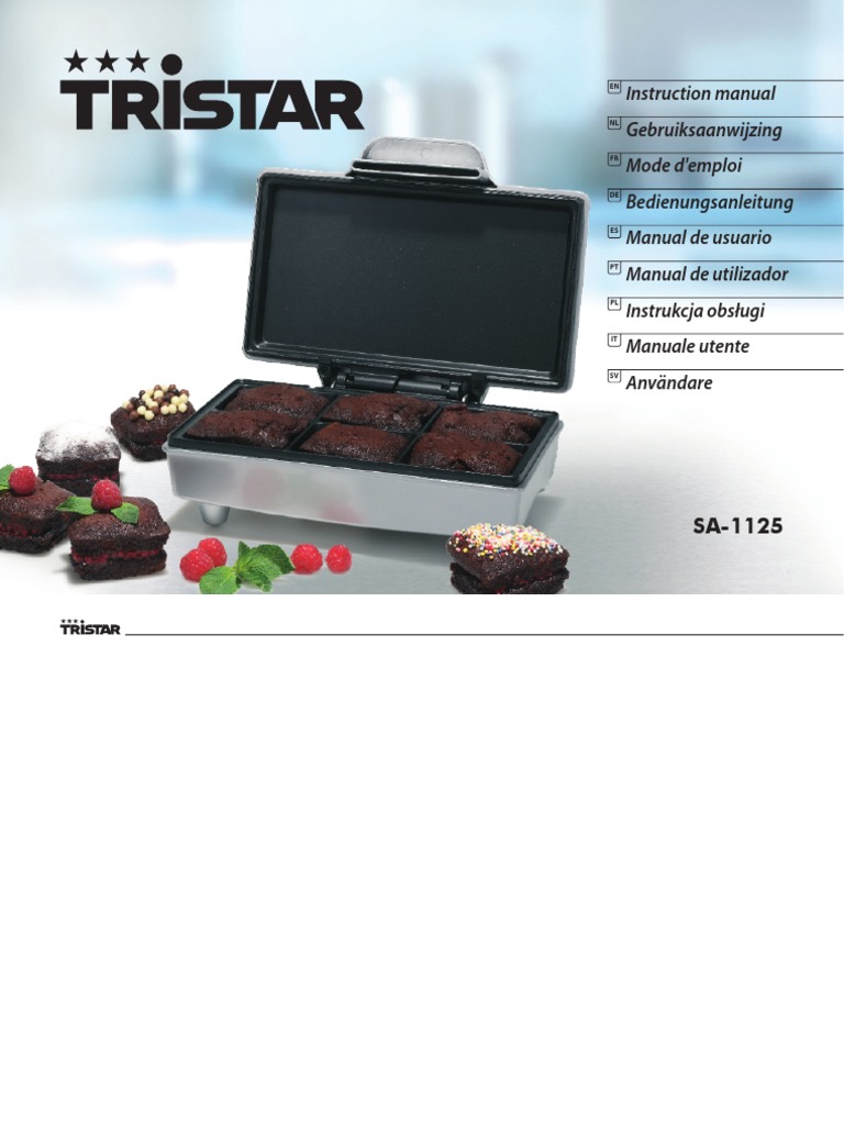 Brownie bar maker TRISTAR Notice | PDF