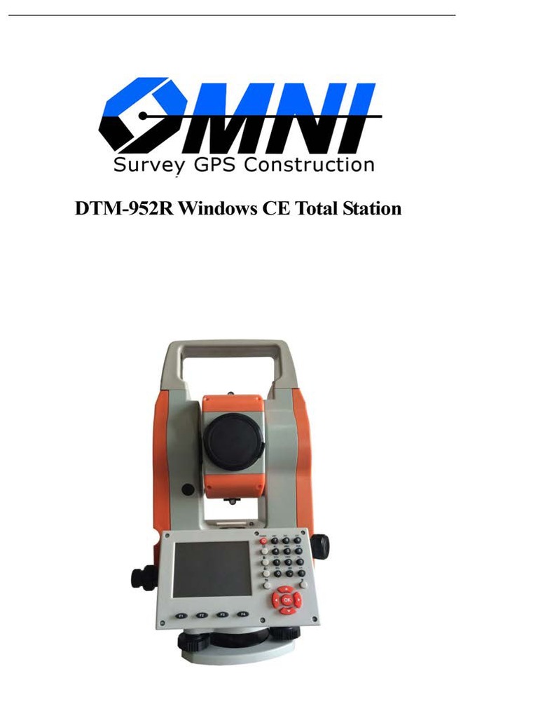 DTM-952R Windows CE Total Station Manual | PDF