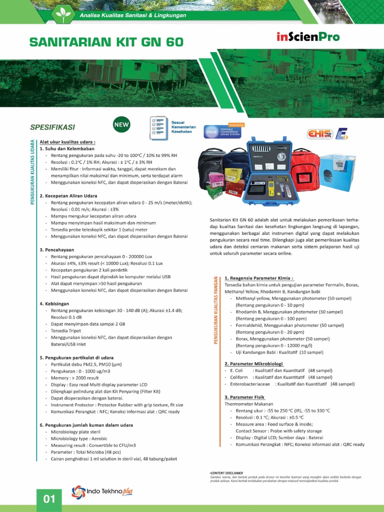 1 - Brosur Sanitarian Kit GN 60 InScienPro | PDF