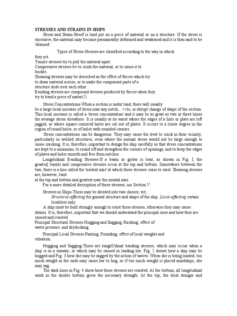 Understanding Ship Stresses and Strains | PDF | Stress (Mechanics ...