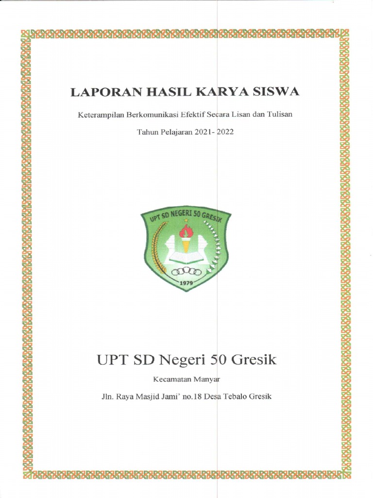 Laporan Hasil Karya Dan Prestasi Terkait Keterampilan Berkomunikasi Yang Efektif Secara Lisan | PDF