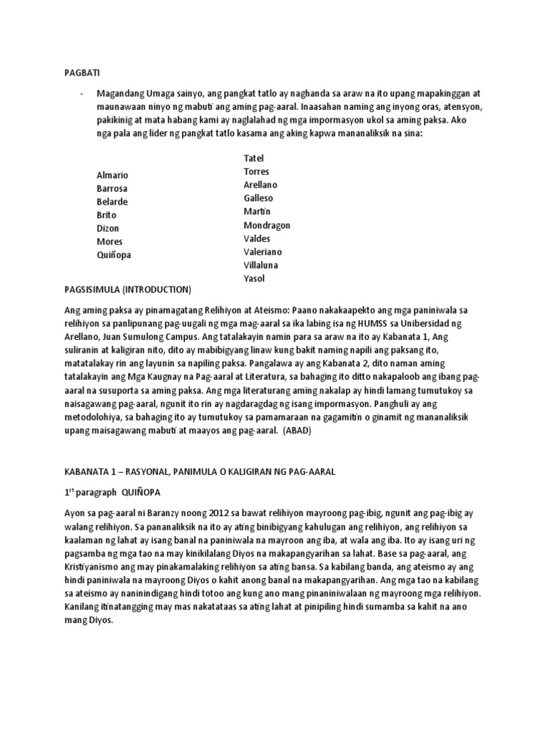 PAGBATI | PDF