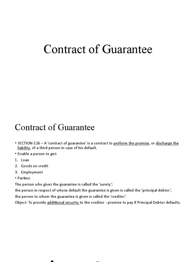 Guarantee | PDF | Guarantee | Law And Economics
