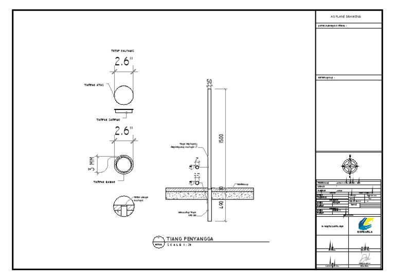 Detail Tiang Penyangga | PDF