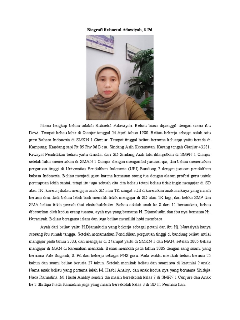 Biografi Rubaetul Adawiyah | PDF
