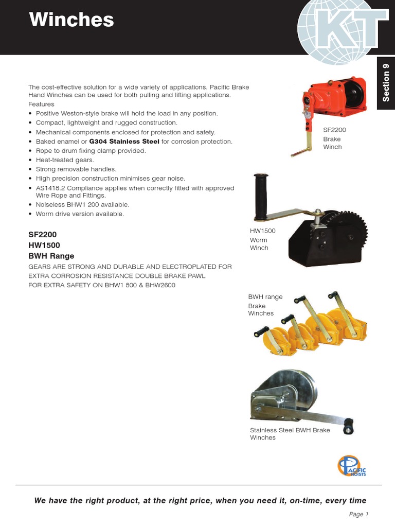 9 Winches | PDF | Rope | Galvanization