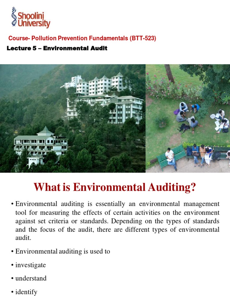 Lecture 5. Environment Audit | PDF