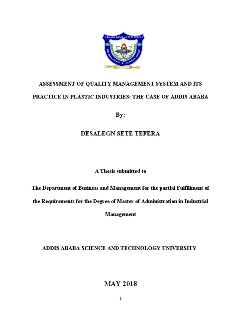 Thesesaastu 2019 261 | PDF | Iso 9000 | Quality Management System
