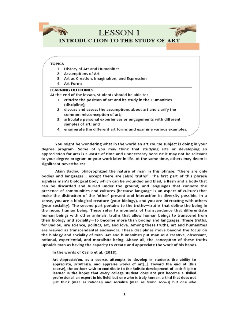 Art Appreciation Module WORD 2021 Final | PDF | Abstract Art | Experience