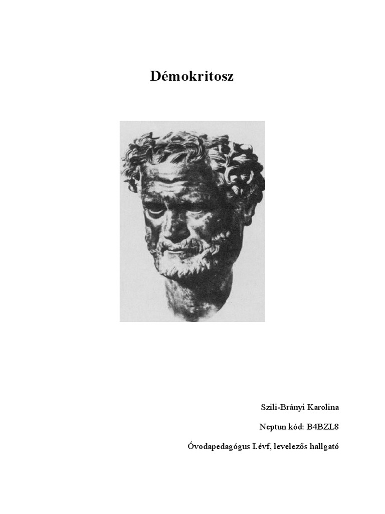 Filozófia Démokritosz | PDF
