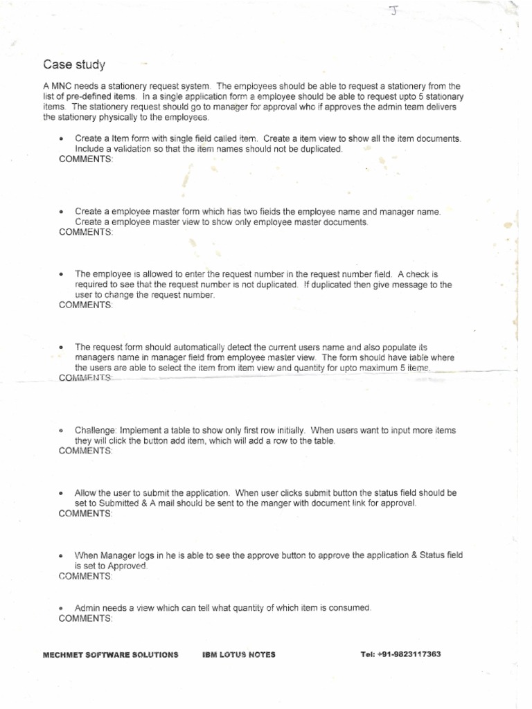 Case Study for Project | PDF