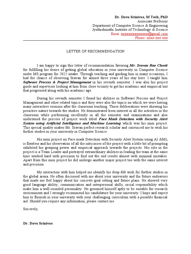 LOR Dava Sir | PDF | Artificial Intelligence | Intelligence (AI) & Semantics