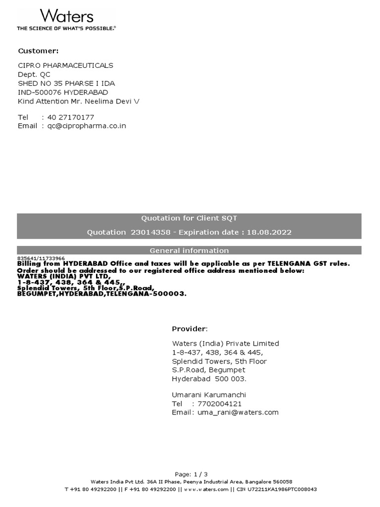 Cipro 4358 | PDF | Contractual Term | Assignment (Law)