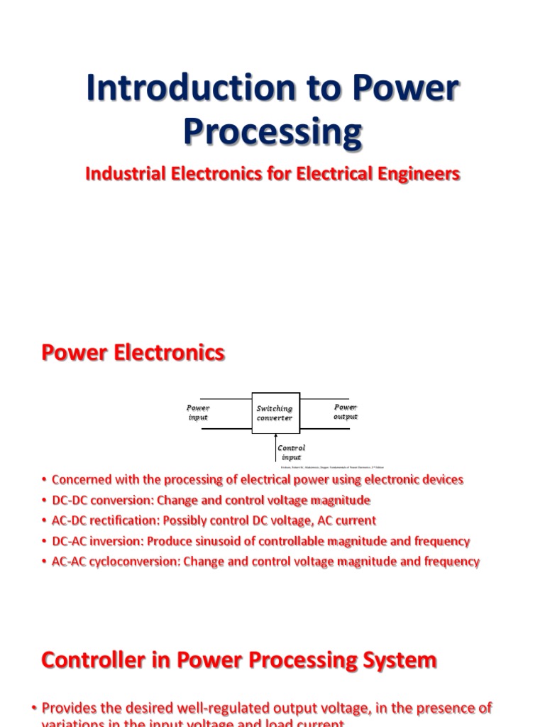 Introduction To Power Processing | PDF | Power Electronics | Electronics