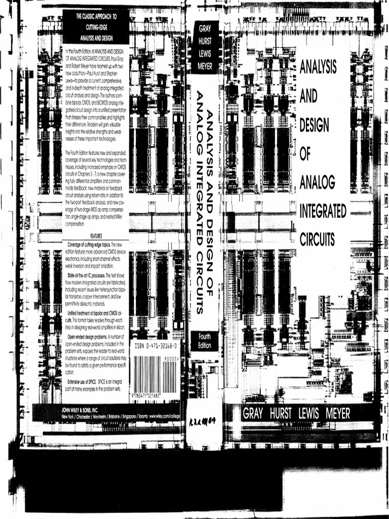 Analysis And Design Of Analog Integrated Circuits Pdf