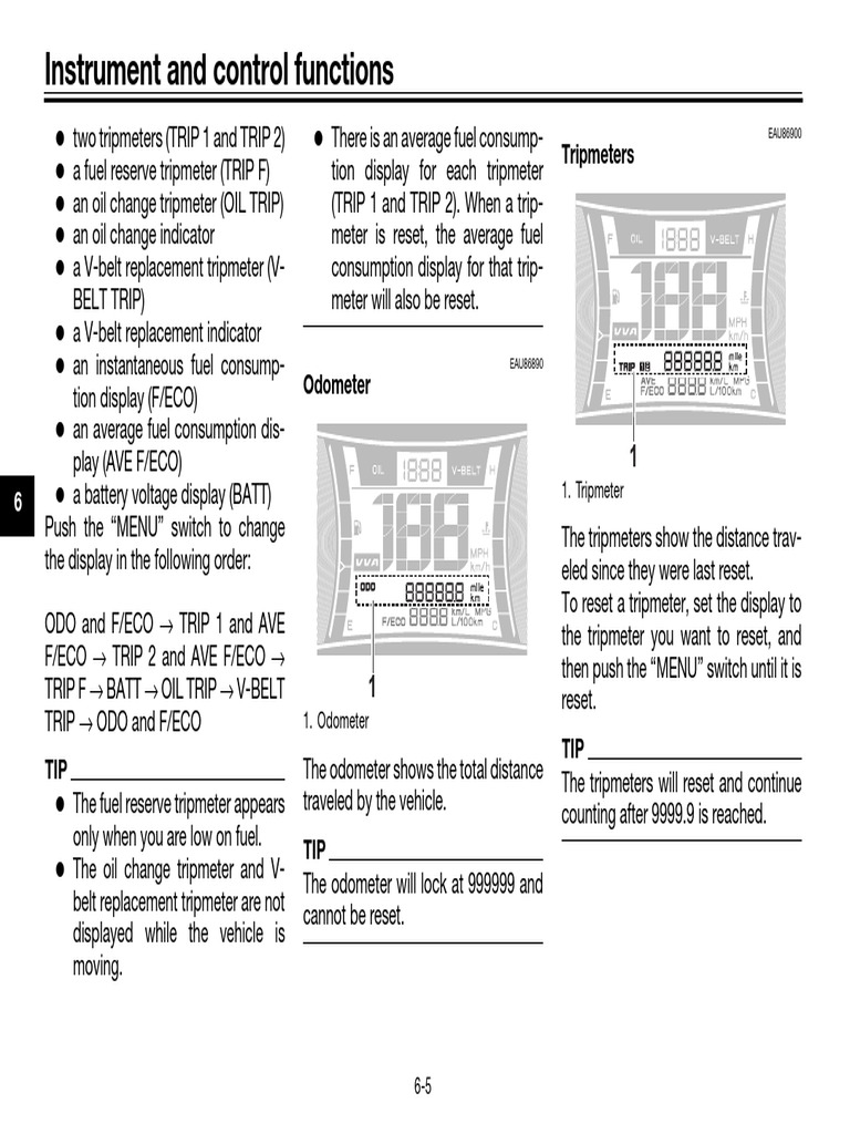 Yamaha Nmax 155 - Odometer | PDF | Transportation Engineering | Technological Change