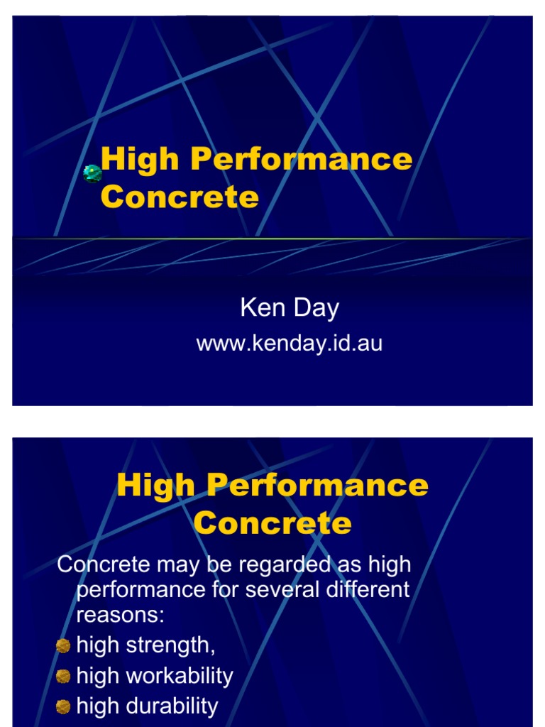 High Performance Concrete Overview | PDF